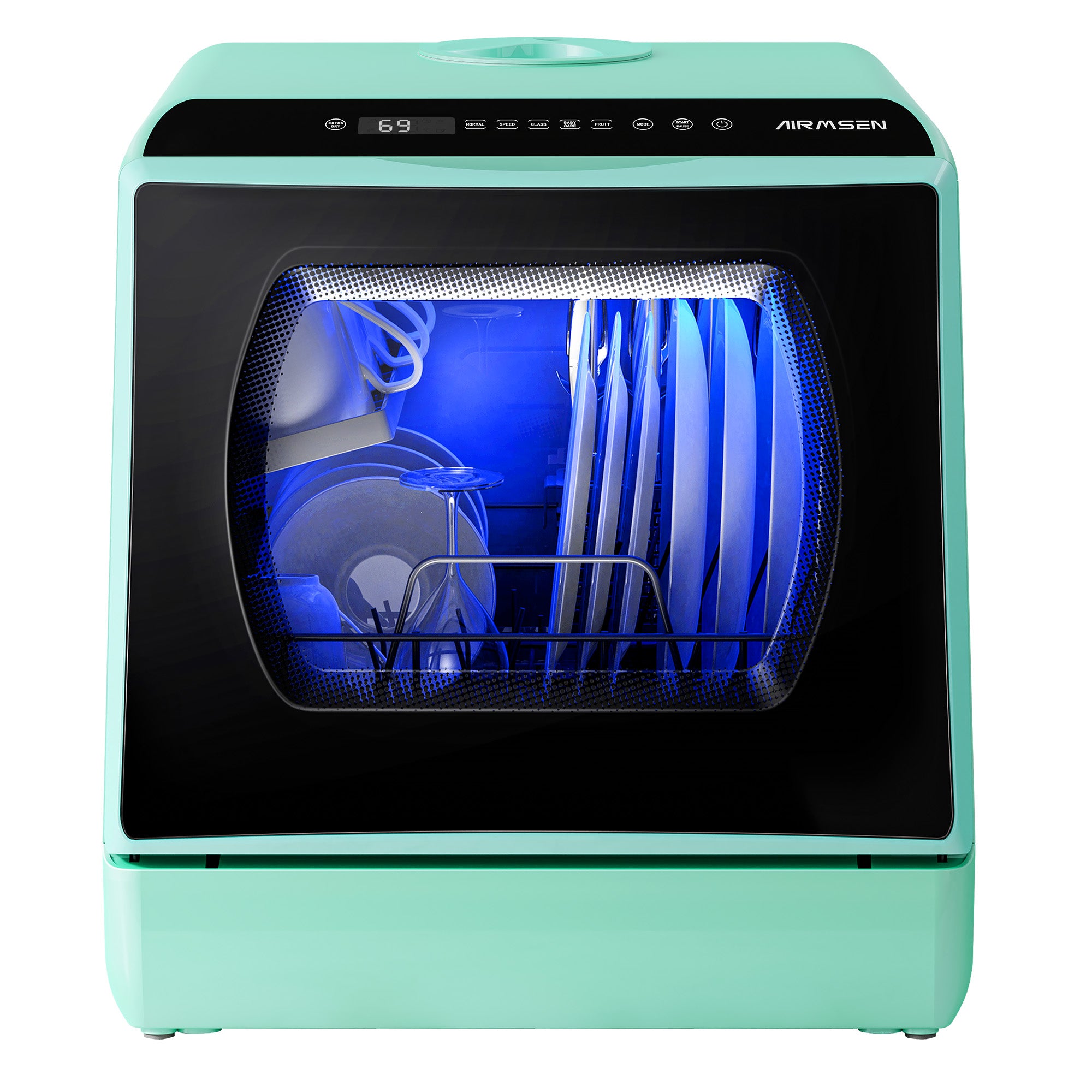 AIRMSEN Portable Countertop Dishwashers, 5 Washing Programs Mini ...