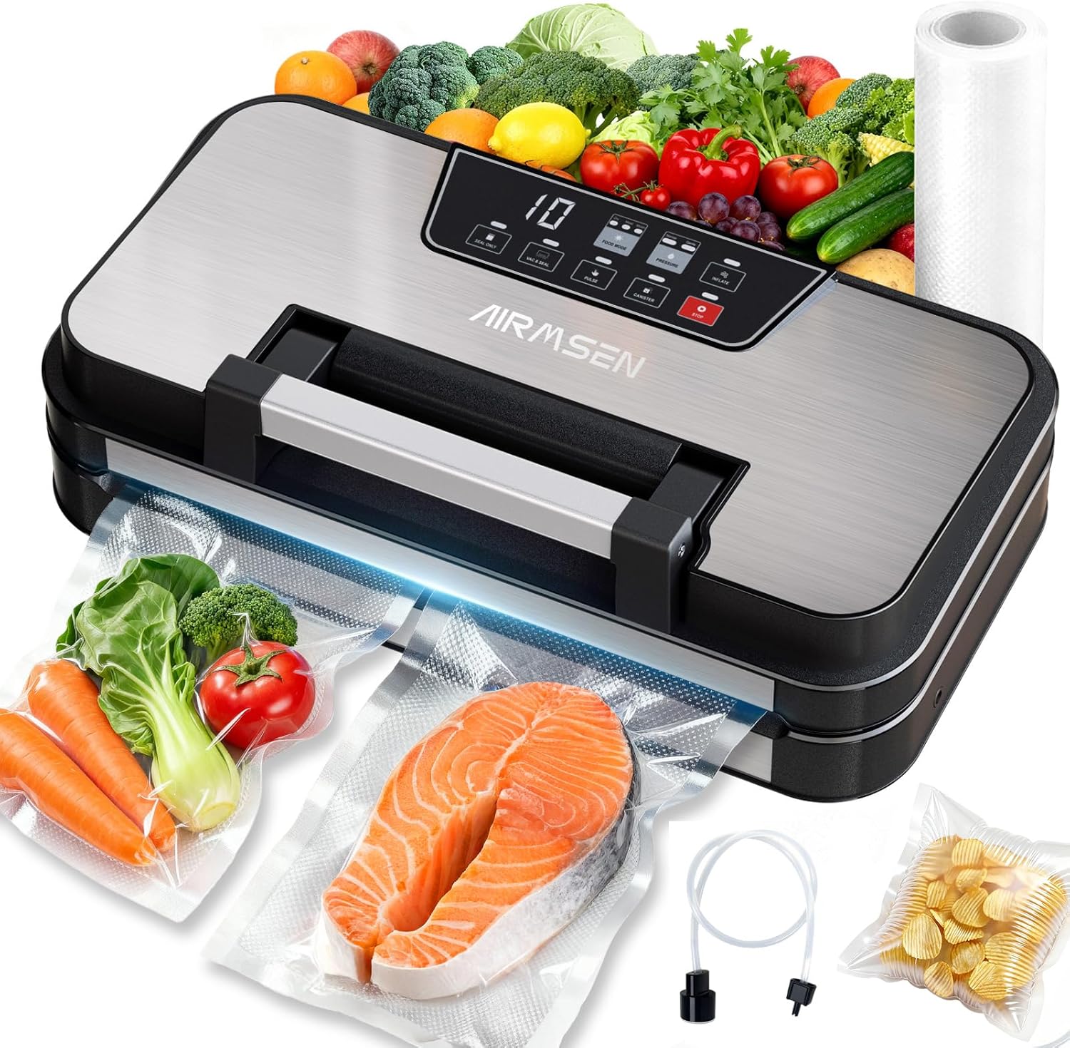95kPa Inflation Function Vacuum Sealer Machine, Dry/Moist Modes, 30cm ...